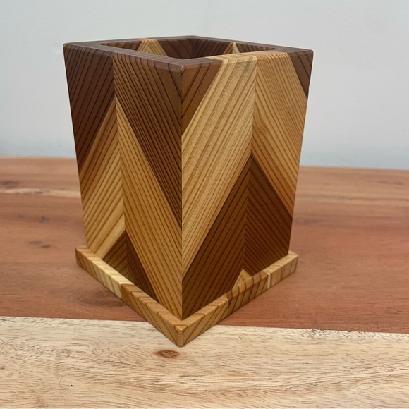Accents | Solid Wood Midcentury Modern Box With Gorgeous Chevron ...
